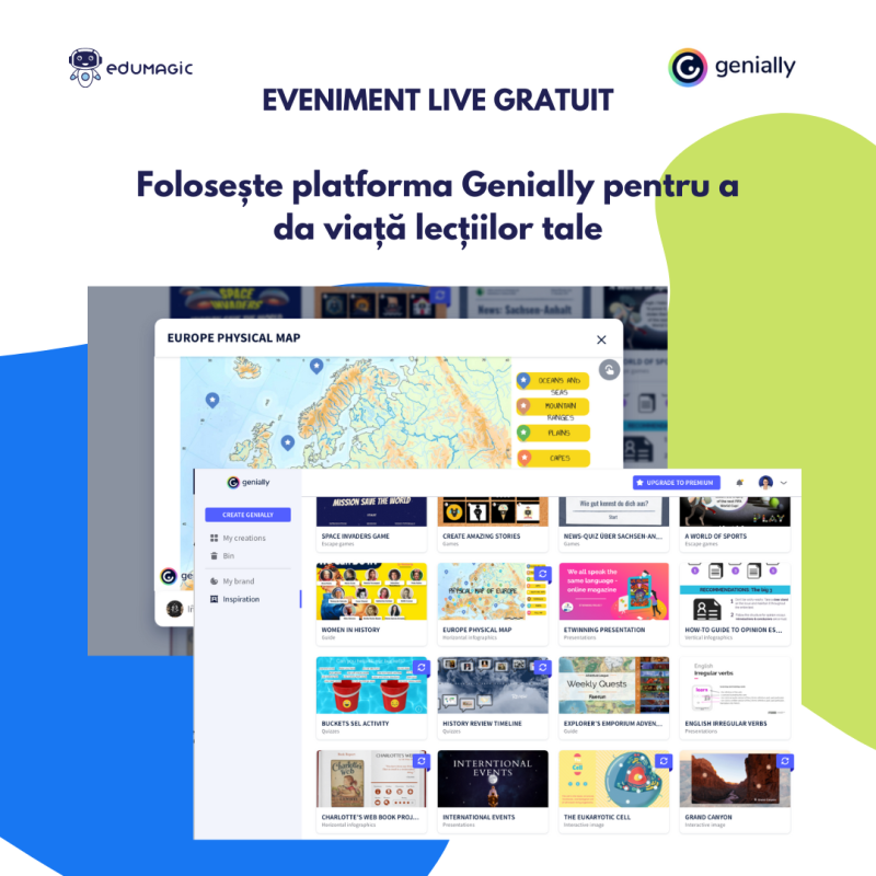 Webinar gratuit: Foloseşte platforma Genially pentru a da viaţă ...