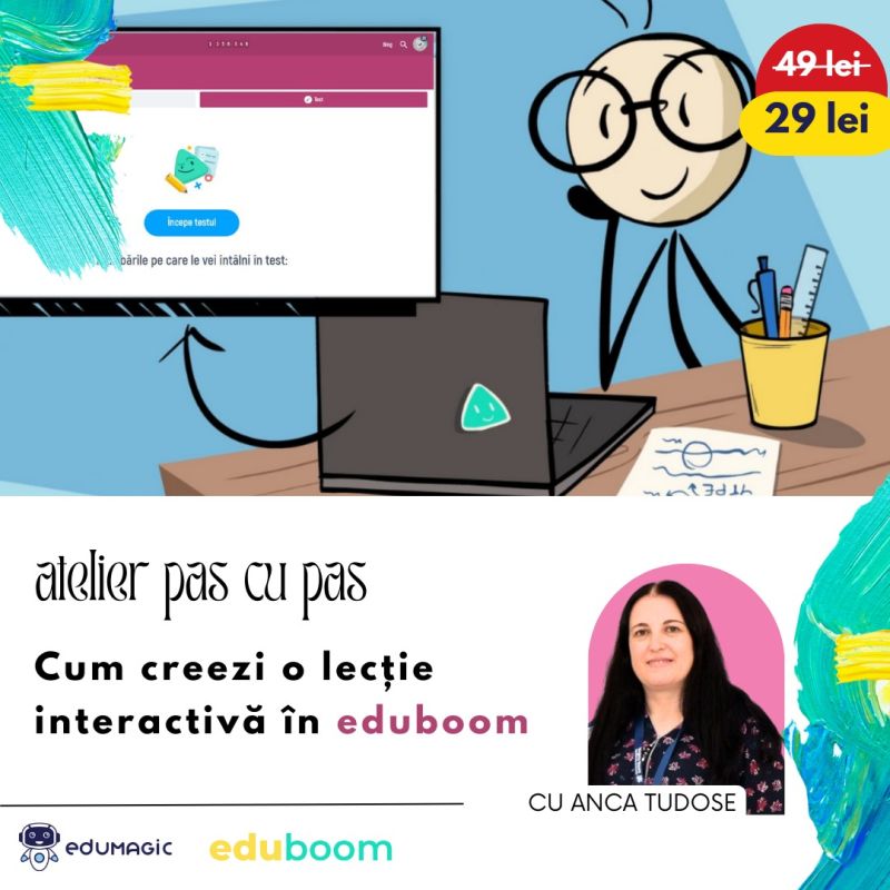 Atelier pas cu pas - Cum creezi o lecţie interactivă cu Eduboom
